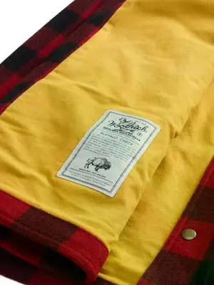 Woolrich Buffalo Check Leather-collar Jacket