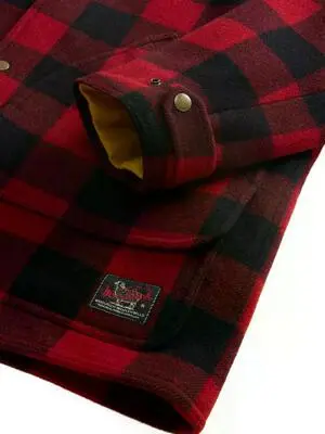 Woolrich Buffalo Check Leather-collar Jacket