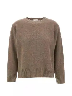 KANGRA Crew-neck Relaxed-fit Sweater - Brown
