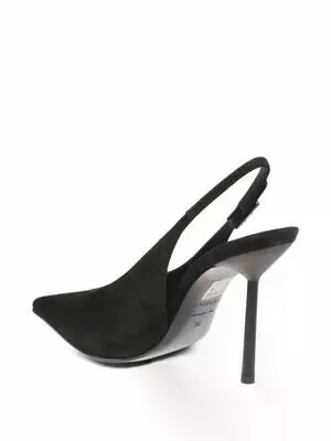 LE SILLA Crystal-embellished Slingback Pumps