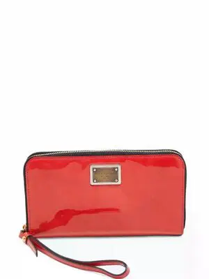 Dolce & Gabbana Zip-around Patent Leather Wristlet Bag