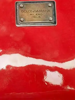 Dolce & Gabbana Zip-around Patent Leather Wristlet Bag