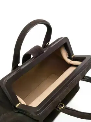SCHELL Medum Doctor Logo-plaque Suede Tote Bag