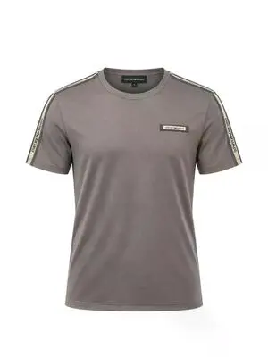 EA7 Logo-patch Tape-detail T-shirt - Grey