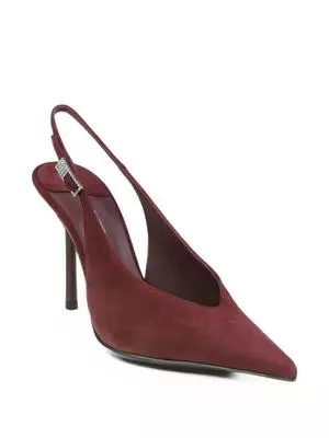 LE SILLA Crystal-embellished Pointed-toe Pumps