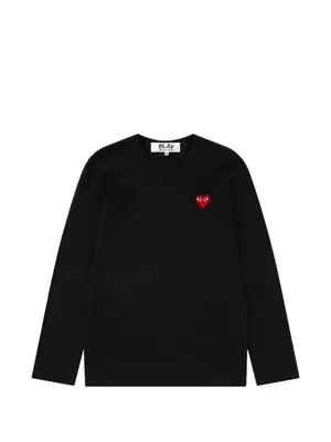 Comme Des Garçons Heart Patch Long-sleeve T-shirt
