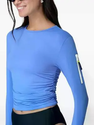 WATSKIN Poppy Ruched Rashguard - Blue