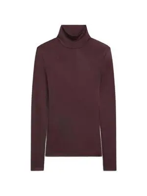 AGOLDE Carlyle Long-sleeve Turtle-neck T-shirt - Red