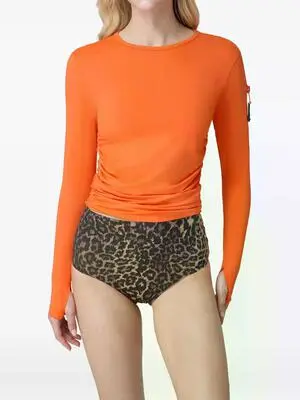 WATSKIN Poppy Side-ruched Rashguard - Orange