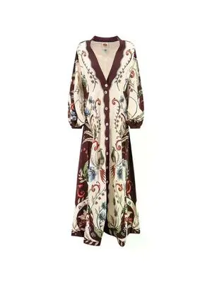 Farm Rio Millena Winter White Maxi Dress