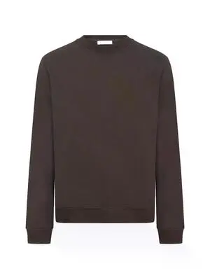 MEGUSTA Logo-embroidered Crew-neck Sweater - Brown