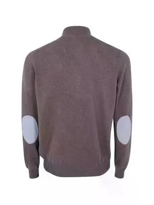 GRAN SASSO Elbow-patch Quarter-zip Sweater