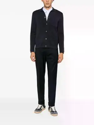 GTA Luca Pleated Turn-up Cuff Trousers - Blue