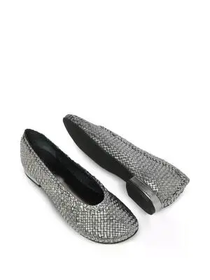 CAREL Cassis Woven Leather Ballet Flats