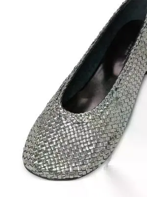 CAREL Cassis Woven Leather Ballet Flats