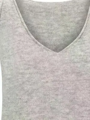 MAURIZIO MYKONOS Ribbed-hem V-neck Top
