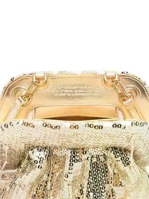 THEMOIRE Small Bios Sequin-embellished Fringed Clutch Bag