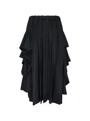 Comme Des Garçons Ruffled Tiered Midi Skirt
