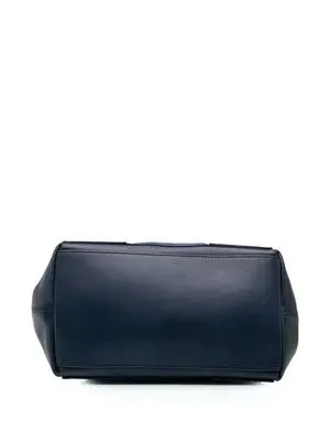 Balenciaga 2016 Calfskin Perforated Navy Cabas Tote S Handbag