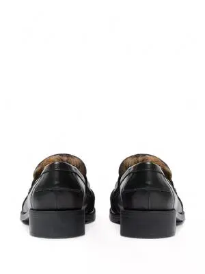 Ash Rusty Fur-lined Gathered-toe Loafers