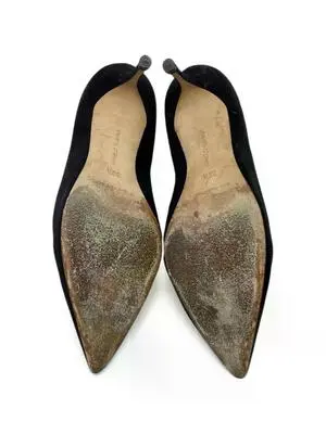 Manolo Blahnik 2020s Pointed-toe Suede Pumps