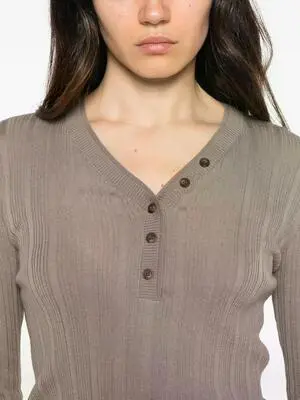 IVORY PARIS Vera Ribbed-knit Sweater