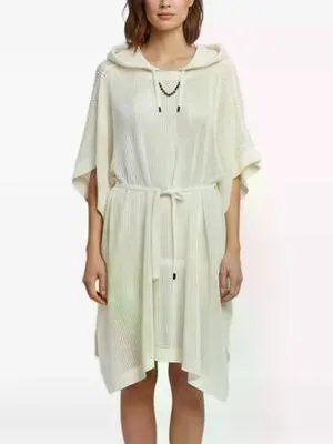 LOUIS VUITTON Mesh-knit Hooded Poncho