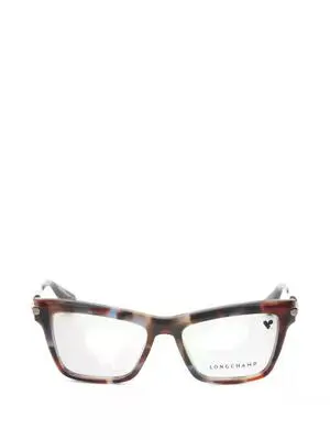 Longchamp Tortoiseshell-effect Rectangle-frame Glasses