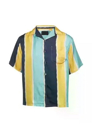 Prada Striped Silk Bowling Shirt