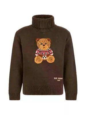 RUE MADAM PARIS Marvin Love Roll-neck Sweater - Brown
