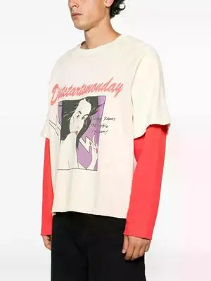DIET STARTS MONDAY Graphic-print Layered T-shirt