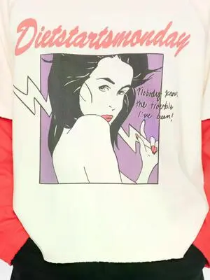 DIET STARTS MONDAY Graphic-print Layered T-shirt