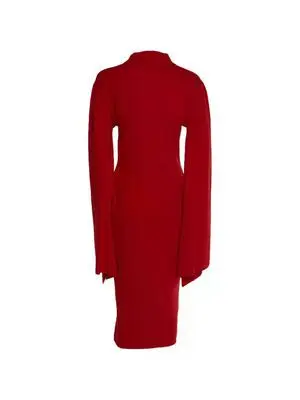 Solace London Ami Flared-sleeve Midi Dress