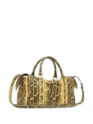 MANSUR GAVRIEL Onda Snakeskin-effect Leather Satchel Bag - Yellow