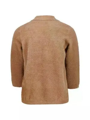 BETTY BARCLAY Bouclé-knit V-neck Sweater