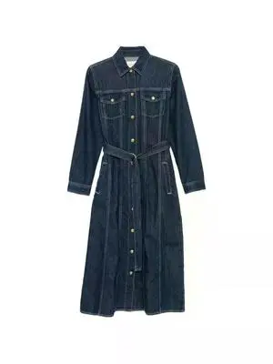 Gant Belted Denim Midi Dress
