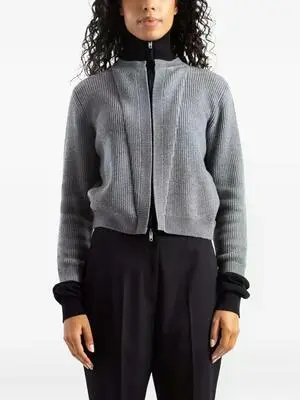 Balenciaga Hybrid Zip-up Cardigan - Grey