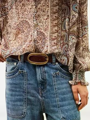 Ba&sh Bastian Leather Belt - Brown