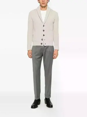 GTA Luca Pleated Turn-up Trousers - Grey