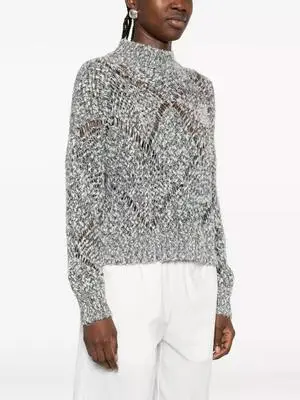 Antonelli Firenze Sequin-embellished Open-knit Sweater