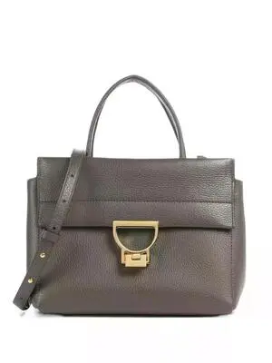 COCCINELLE Arlettis Pebbled-leather Tote Bag - Grey