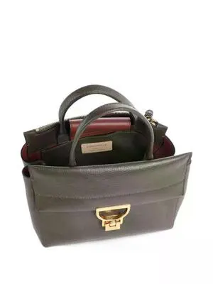 COCCINELLE Arlettis Pebbled-leather Tote Bag - Grey
