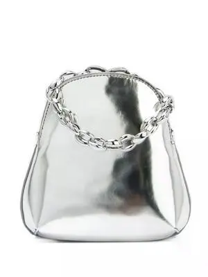 By Far Koko Metallic-leather Top-handle Crossbody Bag
