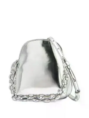 By Far Koko Metallic-leather Top-handle Crossbody Bag