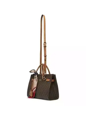 Liu Jo Small Monogram-print Braided-handle Tote Bag