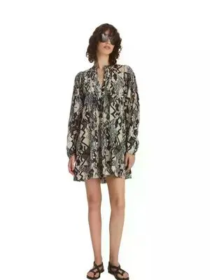MARIA CHER Quilaquina Lupe Abstract-print Mini Dress