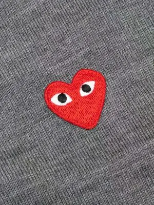 Comme Des Garçons Heart-patch Short-sleeve Cardigan