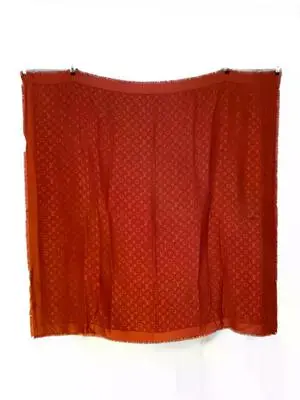 LOUIS VUITTON Monogram Fringed Scarf
