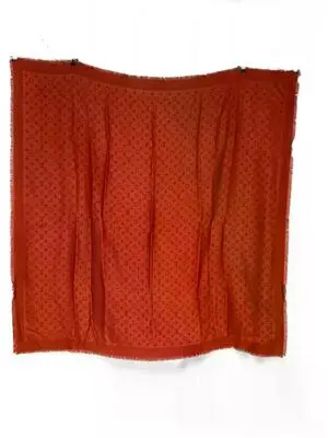 LOUIS VUITTON Monogram Fringed Scarf