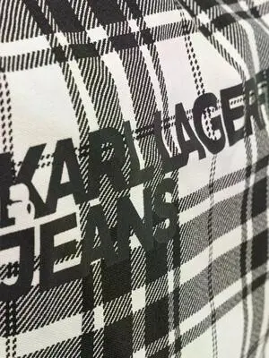 Karl Lagerfeld Check Logo-print Tote Bag
